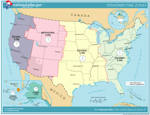 13 No 14 Of The United States Are Split By Time Zones Twelve Mile 